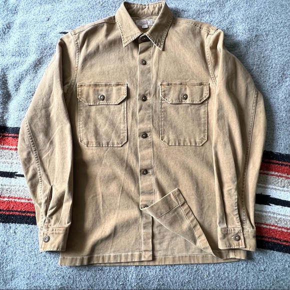 J. Crew | Jackets & Coats | Wallace Barnes Duck Canvas Work Shirt ...
